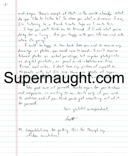 Scott Falater Letter and Envelope Set Both Signed | Supernaught