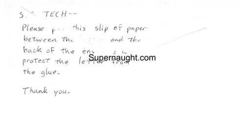 Ted Kaczynski Handwritten Note | Supernaught