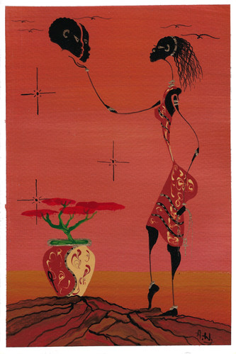 Alphonso Howard Card Painting 33 | Supernaught