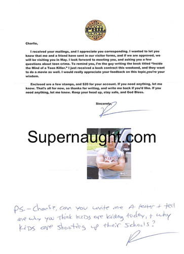 Charles Manson Letter Sent to Charlie | Supernaught