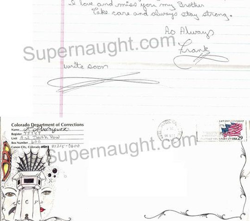 Frank Rodriguez Letter Drawing and Envelope Signed