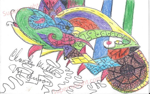 Charles Manson Abstract Artwork Signed in Full | Supernaught