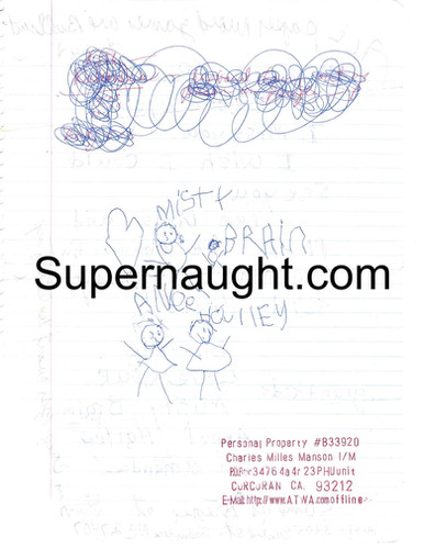 Charles Manson Letter to Manson With His Writing | Supernaught