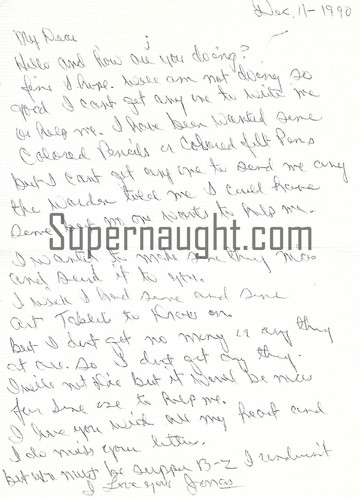Jonas Whitmore Handwritten Card And Envelope Set Both Signed | Supernaught