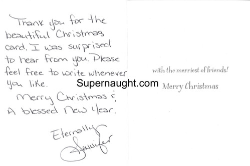 Jennifer Hyatte Card and Envelope Portion Both Signed | Supernaught