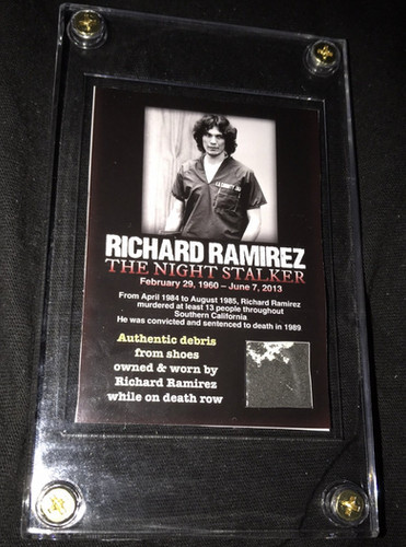 Richard Ramirez Shoe Debris Collector Card Night Stalker | Supernaught