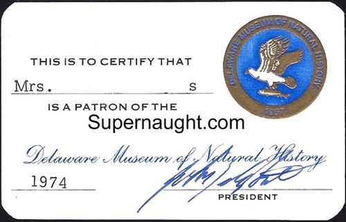 John du Pont Delaware Museum of Natural History Card Signed | Supernaught
