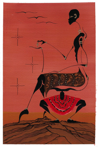 Alphonso Howard Card Painting 29 | Supernaught