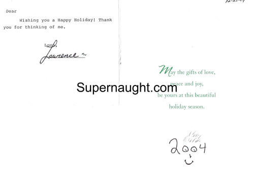 John Lotter Signed Christmas Card and Envelope Set | Supernaught