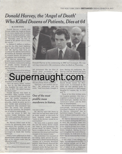 Donald Harvey Obituary New York Times | Supernaught