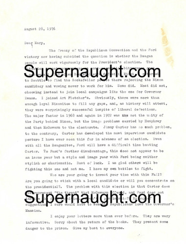 Ted Bundy August 1976 Signed Letter with Envelope | Supernaught