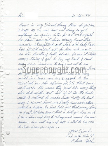 Clara Neal Signed Letter Wife of Arthur Shawcross Signed Letter ...