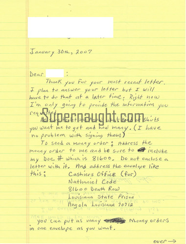 Nathaniel Code Signed Two Page Letter and Envelope Set | Supernaught
