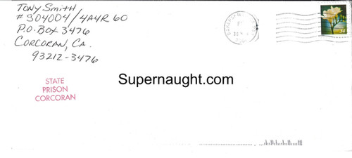 Anthony Wolfe Prison Envelope Signed Tony Smith | Supernaught