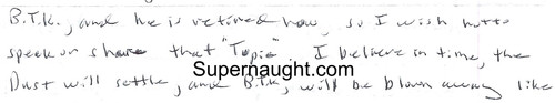 Dennis Rader 2005 BTK Letter and Envelope Set Both Signed | Supernaught