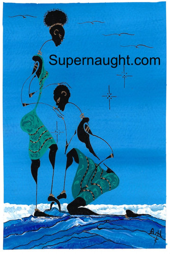 Alphonso Howard Card Painting Signed | Supernaught