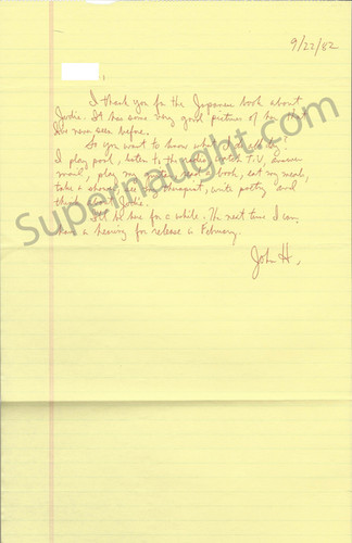 John Hinckley Jodie Foster Content Letter WithEnvelope Both Signed ...