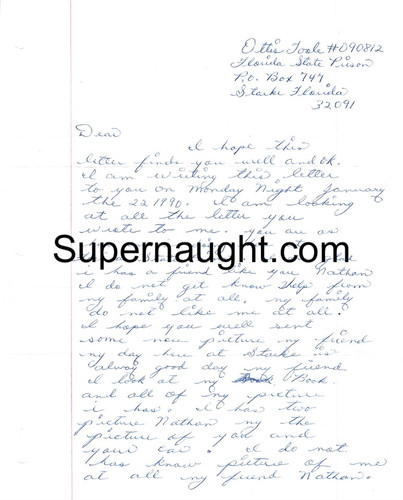 Ottis Toole 4 Page Letter and Envelope Set Both Signed | Supernaught