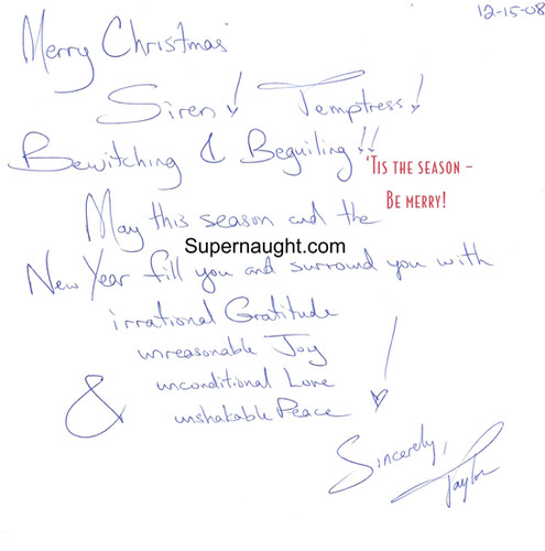 Glenn Taylor Helzer Signed Card with Envelope Portion | Supernaught