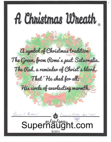 Dennis Rader Christmas Wreath Poem Signed BTK | Supernaught