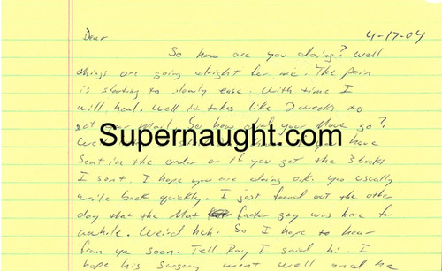 Billy Jones Letter and Envelope Set Both Signed | Supernaught