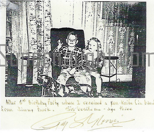 Roy Norris Signed 6th Birthday Party Photo With Sister | Supernaught