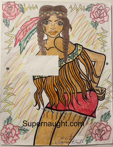 Virginia Krall Topless Woman Artwork Signed | Supernaught