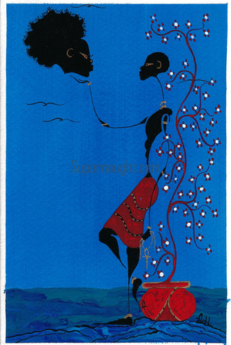 Alphonso Howard Hand Painted Card