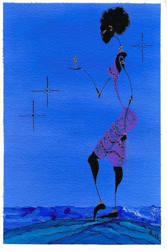 Alphonso Howard Symphony Card Painting 41 | Supernaught