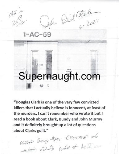 Douglas Clark Signed Photo and Note | Supernaught