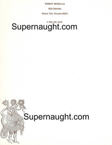 Robert Berdella Authentic Personal Stationary | Supernaught