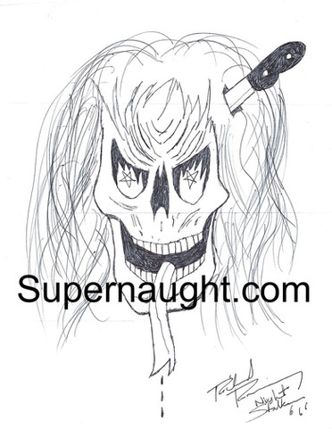Richard Ramirez Demon Skull Knife Artwork Signed | Supernaught