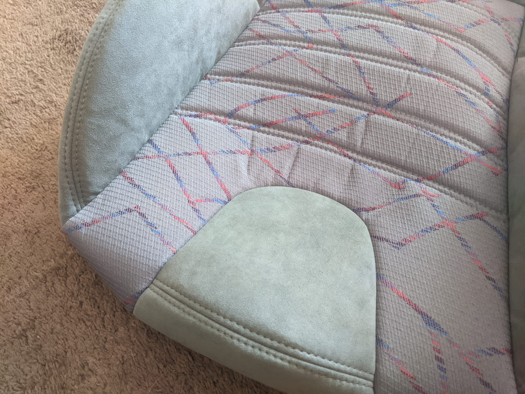 BMW Z3M Seat Covers - M Cross Gray, Gray Alcantara bolsters