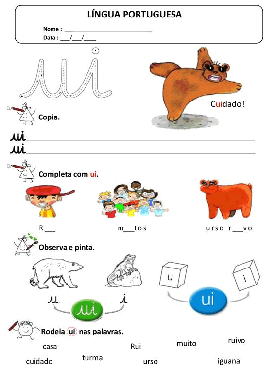 Ditongos ia iu ui | milrecursos