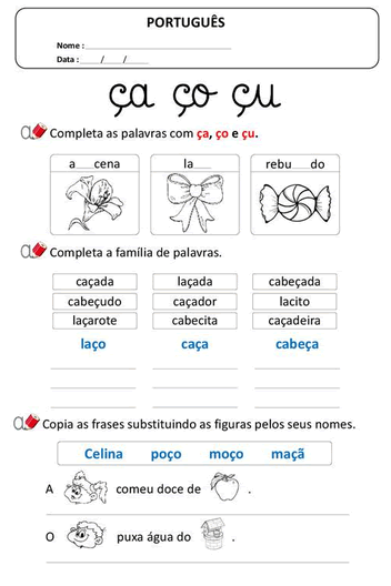 ce ci ça ço çu | milrecursos