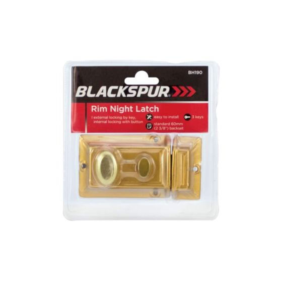 BLACKSPUR RIM NIGHT LATCH | Elswich home & diy c