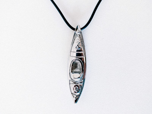 Angle Oar LLC | Stainless Steel Touring Kayak Necklace | Kayak Jewelry