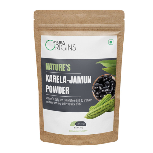 AYURA ORIGINS Nature's Karela-Jamun Powder 100gm 50 Servings | Ayura ...