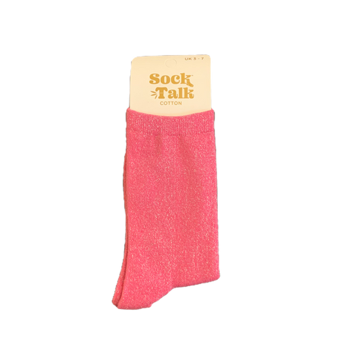 Pink Glitter Socks | HUTTONS STORE