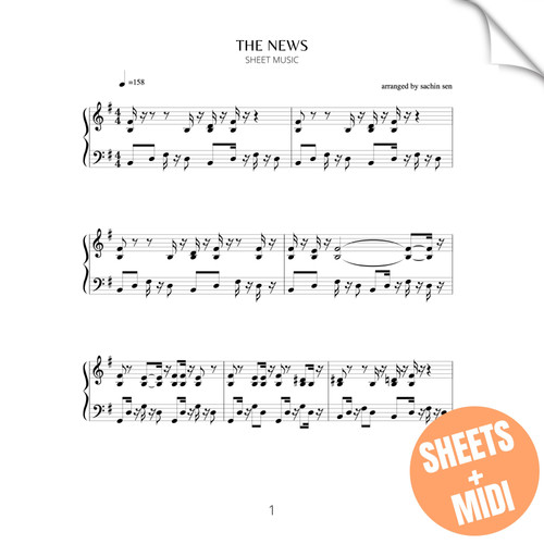The News (SHEET MUSIC & MIDI) | Sachin Sen