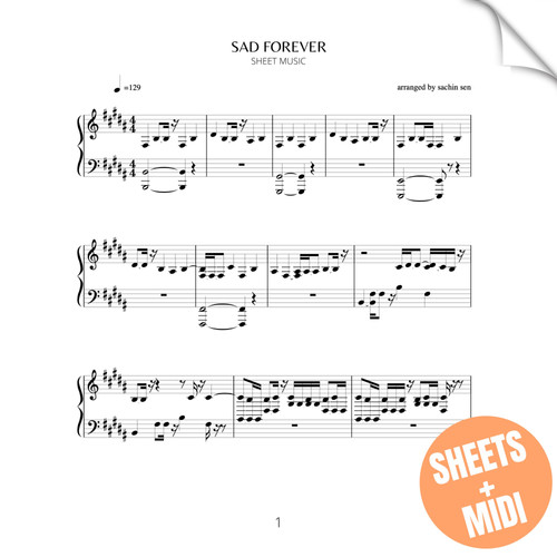 Sad Forever (SHEET MUSIC & MIDI) | Sachin Sen