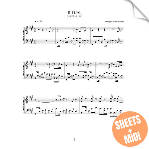 Ritual (SHEET MUSIC & MIDI) | Sachin Sen