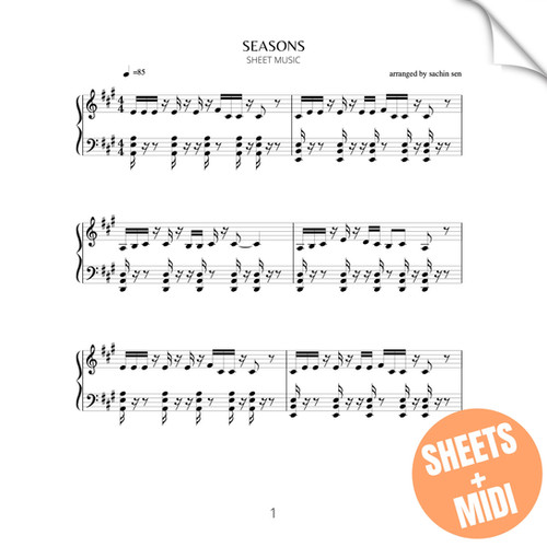 Seasons (SHEET MUSIC & MIDI) | Sachin Sen