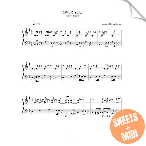 Over You (SHEET MUSIC & MIDI) | Sachin Sen