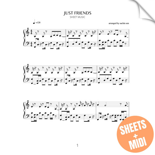 JUST FRIENDS (SHEET MUSIC & MIDI) | Sachin Sen