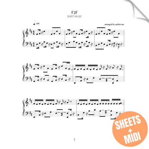 F2F (SHEET MUSIC & MIDI) | Sachin Sen