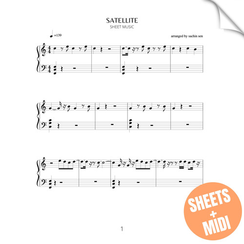 Satellite (SHEET MUSIC & MIDI) | Sachin Sen