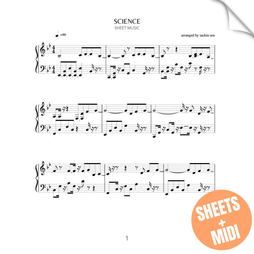 Science (SHEET MUSIC & MIDI) | Sachin Sen