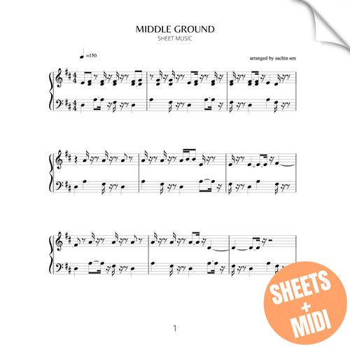Middle Ground (SHEET MUSIC & MIDI) | Sachin Sen