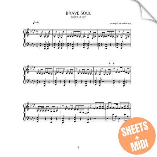 Brave Soul (SHEET MUSIC & MIDI) | Sachin Sen